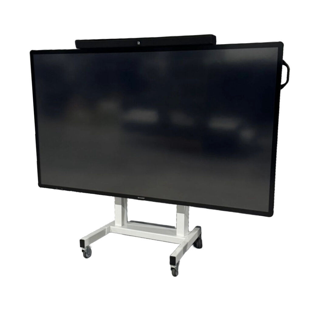 Huur Sharp 80 inch touchscreen elektrische trolley set - Odys
